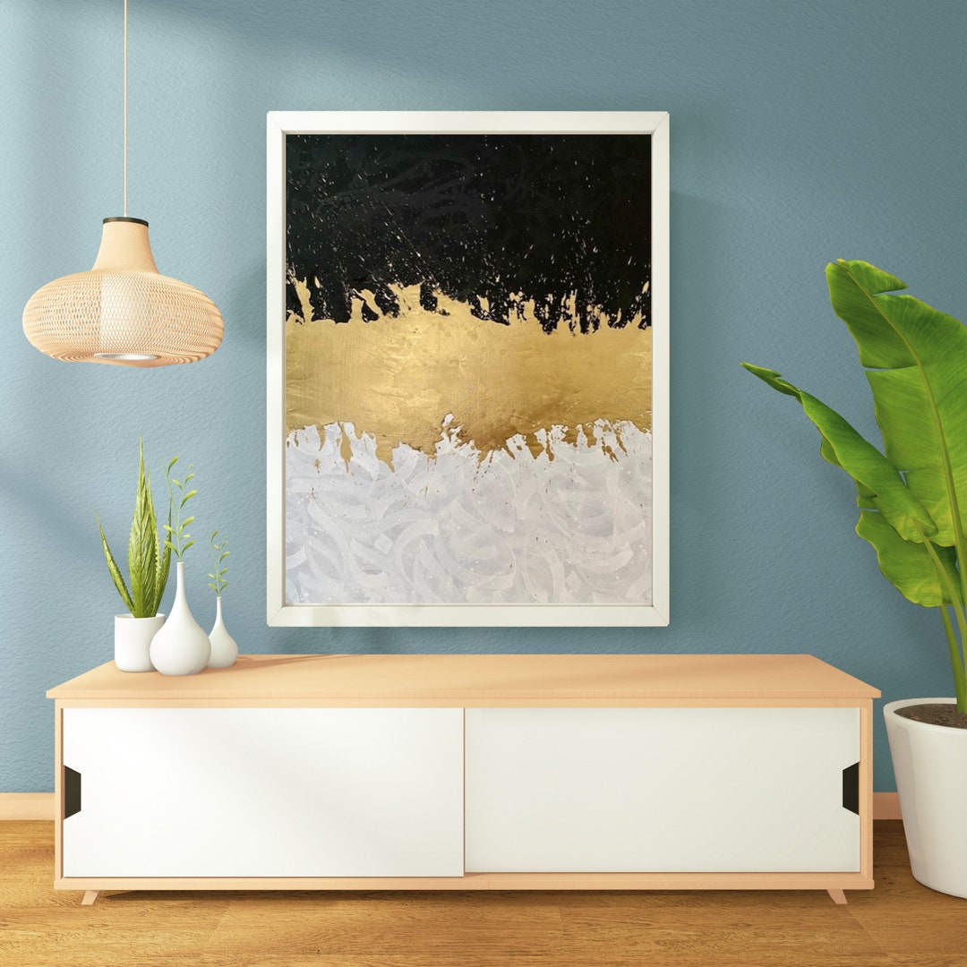 Gold 3D Textured Wall Art Gold Wall Art Gold Abstract Wall Art Gold ...