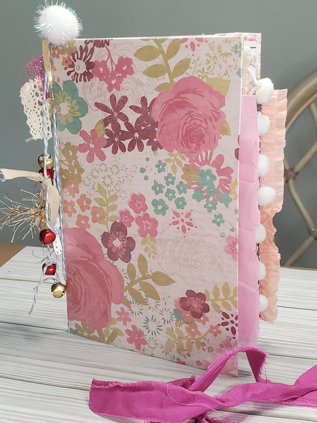 Vintage Inspired Handmade Mini Junk Journal With Removable Charm Dangle ...