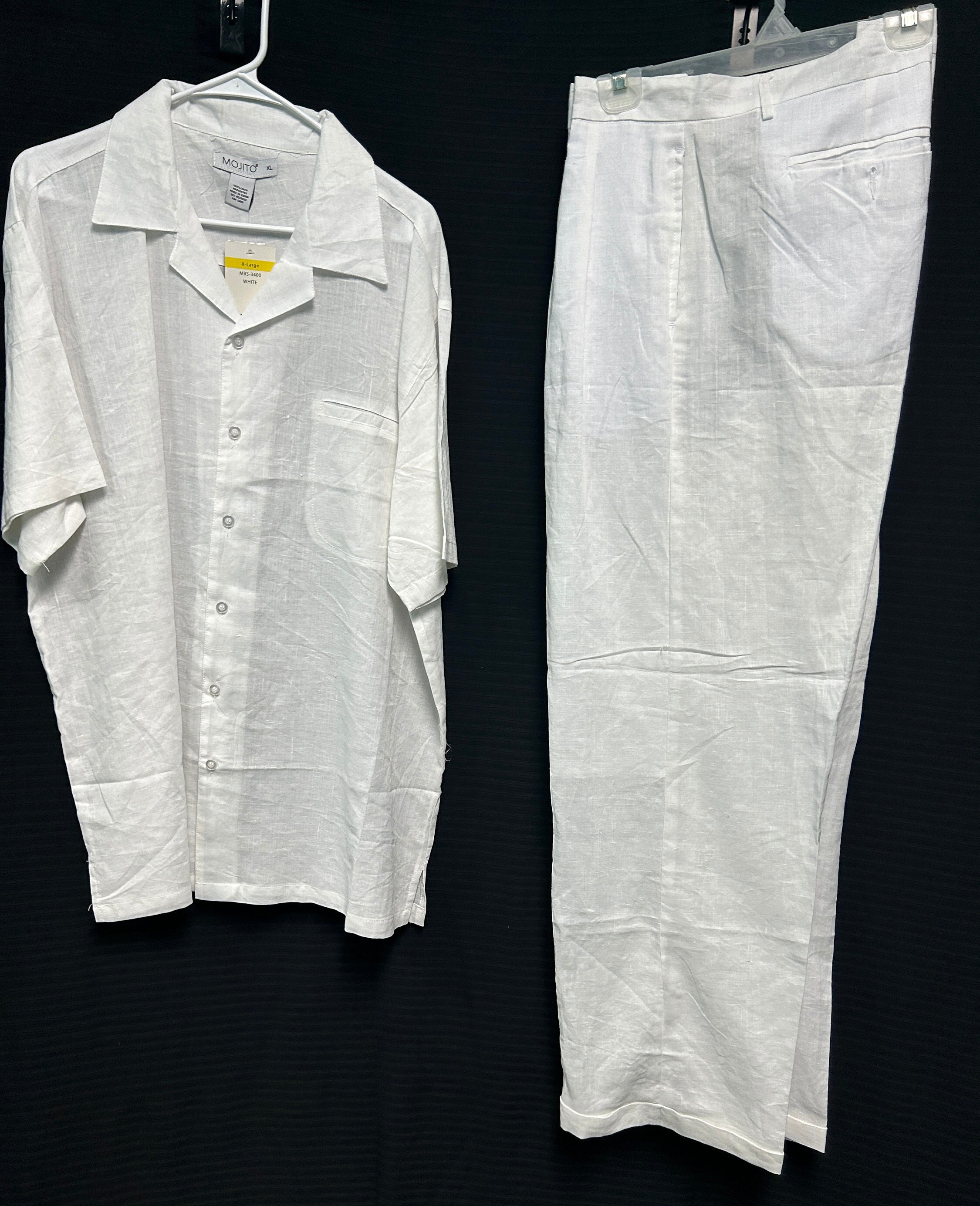 White Linen Walking Suit - Etsy