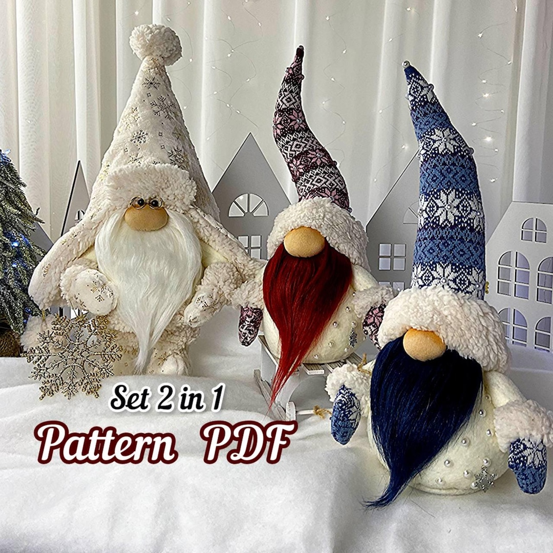Set 2 Christmas Patterns Pdf for Scandinavian Gnome: Lord of Snowflakes ...