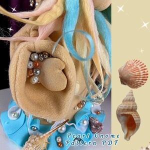 Pattern Pdf Scandinavian Pearl Gnome Sea Gnome Gnome With Seashells ...