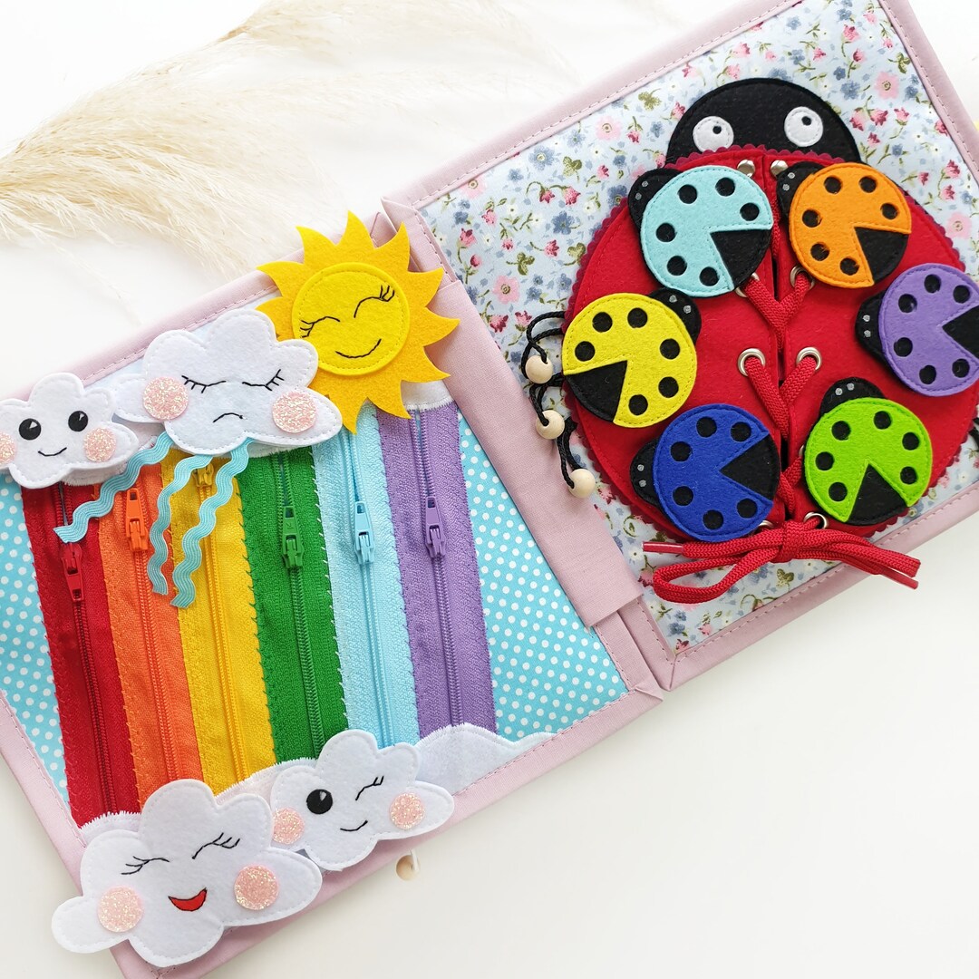 Quiet Book for Baby, Textile Quiet Book, Gift for 1-2 Years Old - Etsy