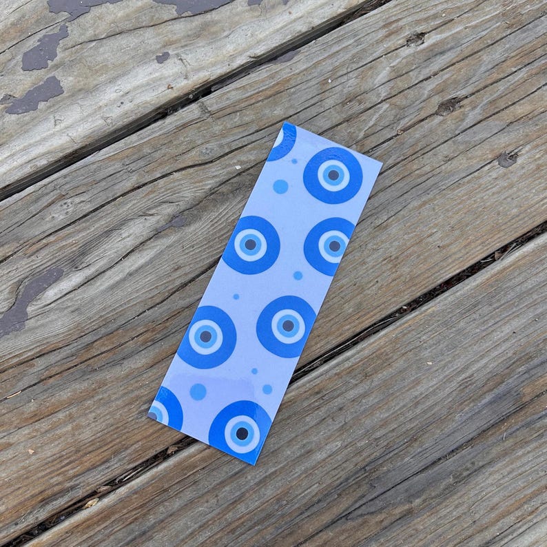 Blue Evil Eye Bookmark | Fun Book Lover Gift - Etsy