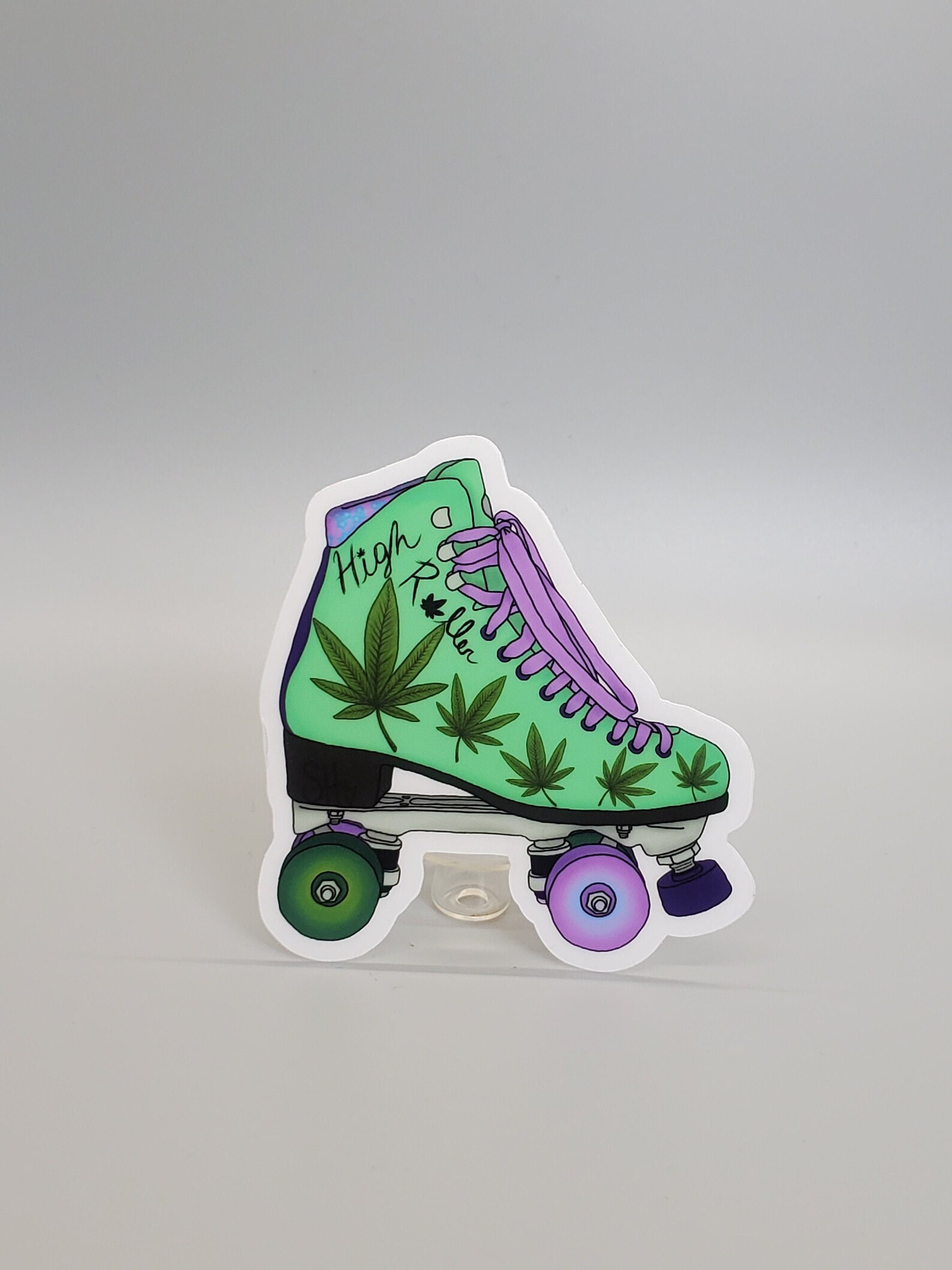 High Roller 2.0 Sticker | Clear Matte 420 Friendly Quad Roller Skate ...