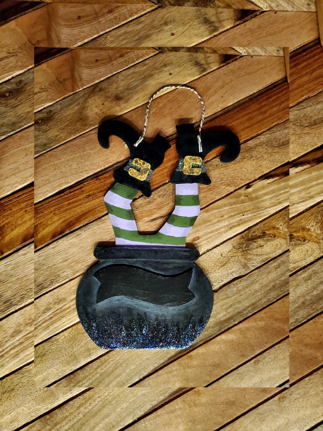 The Witch Fell Into Her Cauldron! | Chalk Board Ribbon on Cauldron ...