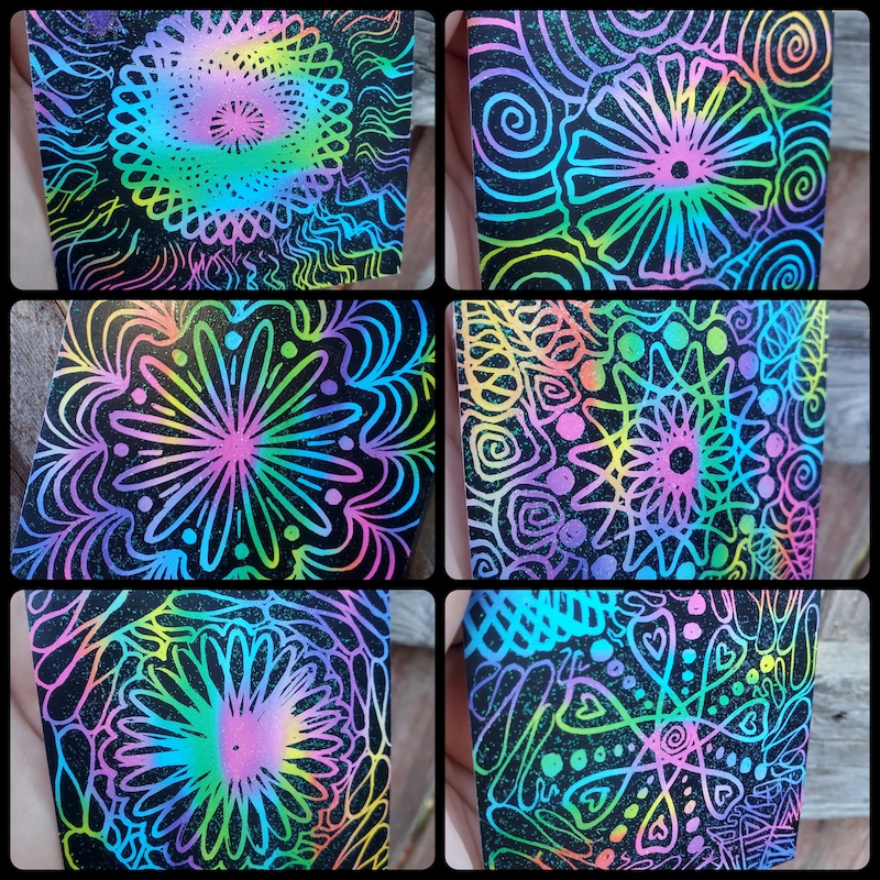 Rainbow Scratch Art - Etsy