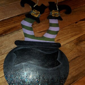 The Witch Fell Into Her Cauldron! | Chalk Board Ribbon on Cauldron ...
