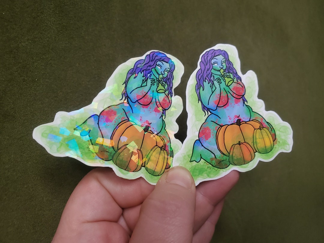 Monster Stoner Babe Stickers Matte and Holographic Finish - Etsy