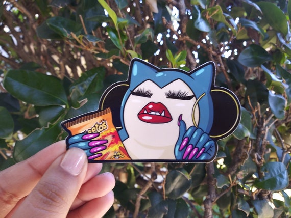 Esnorlax Vinyl Sticker Anime Funny Meme Decal Latina - Etsy
