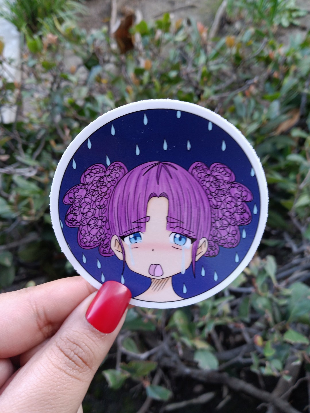 Crying Anime Girl Sticker| Vinyl Weatherproof Laptop Decal - Etsy