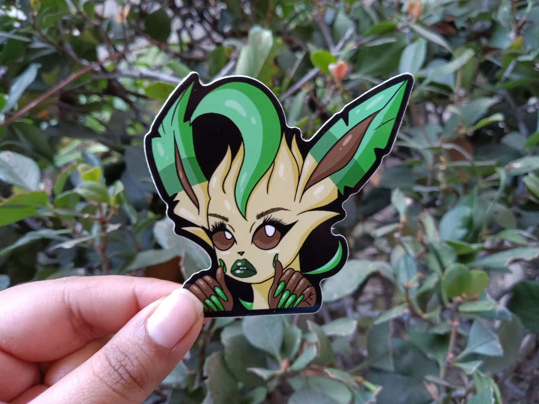 Baddiemon: Leafbaeon Vinyl Weatherproof Sticker| Sassy Parody Anime ...