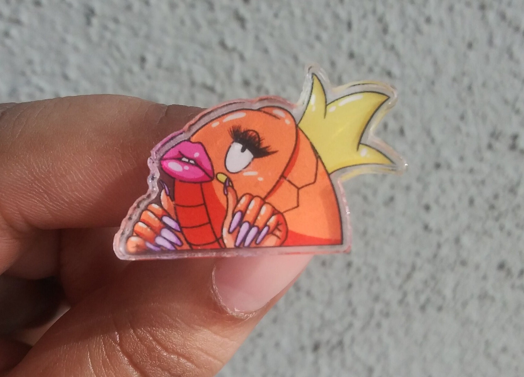 Baddiekarp Acrylic Pin Boujee Fish Meme - Etsy Australia