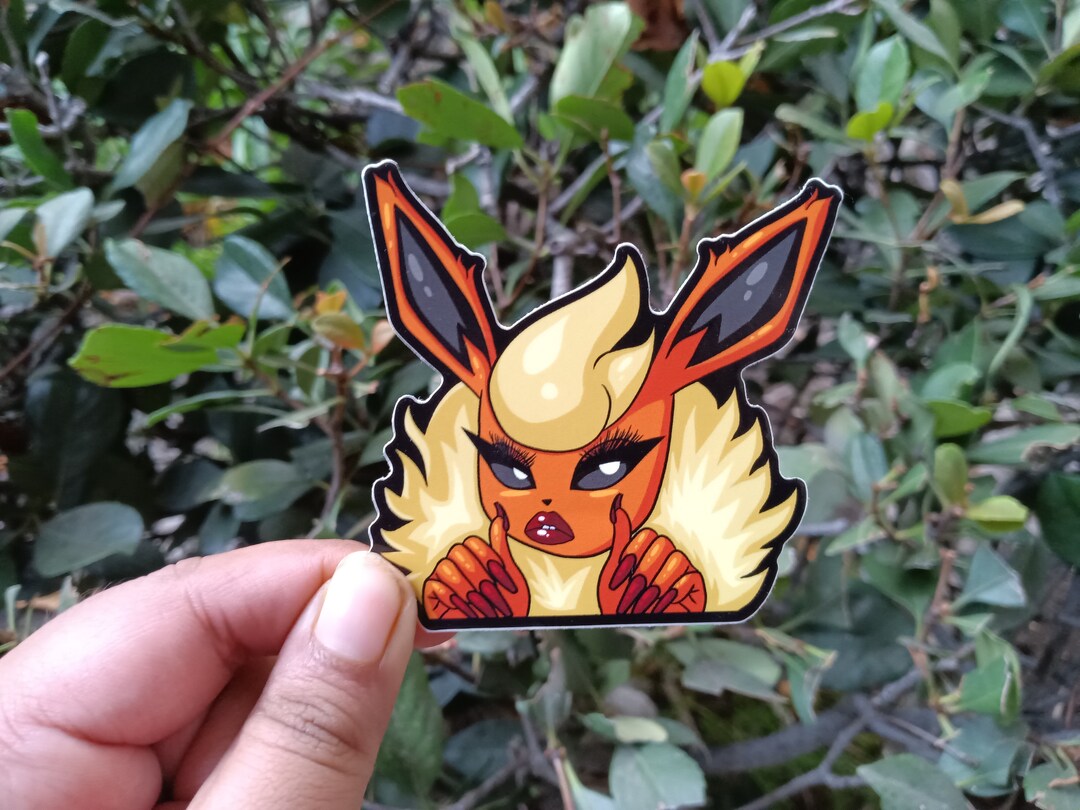 Baddiemon: Flairbaeon Vinyl Weatherproof Sticker| Sassy Parody Anime ...