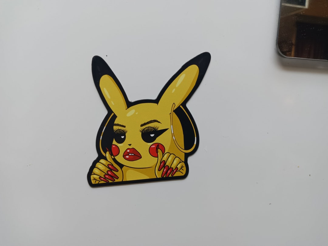 Mamachu Magnet | Funny Hispanic Lightning Mouse Anime Baddie Parody ...