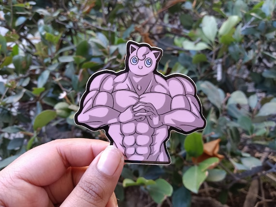 Jigglybuff Weatherproof Vinyl Sticker Funny Buff Anime Parody - Etsy