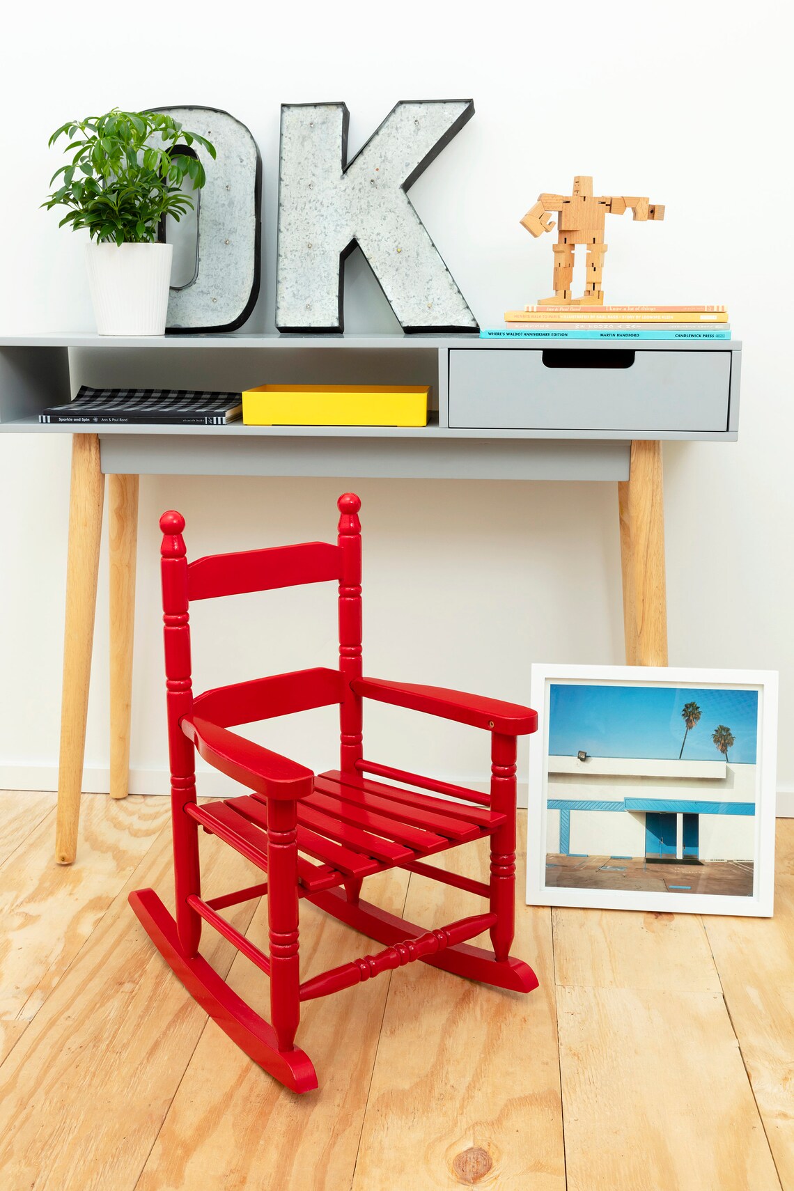 Toddlers Rocking Chair Red - Etsy