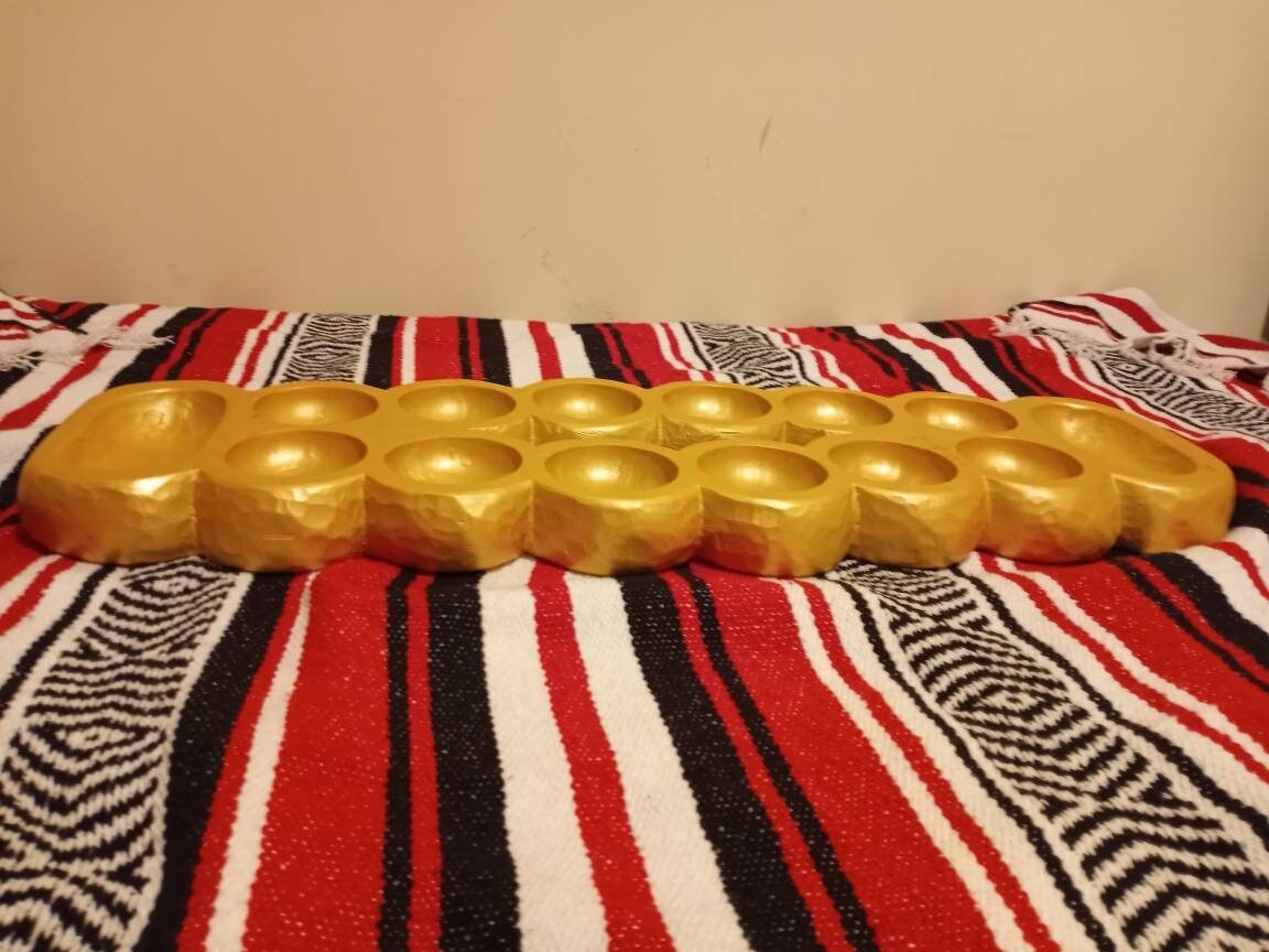 Gold Warri Board Game With Warri Seeds - Etsy