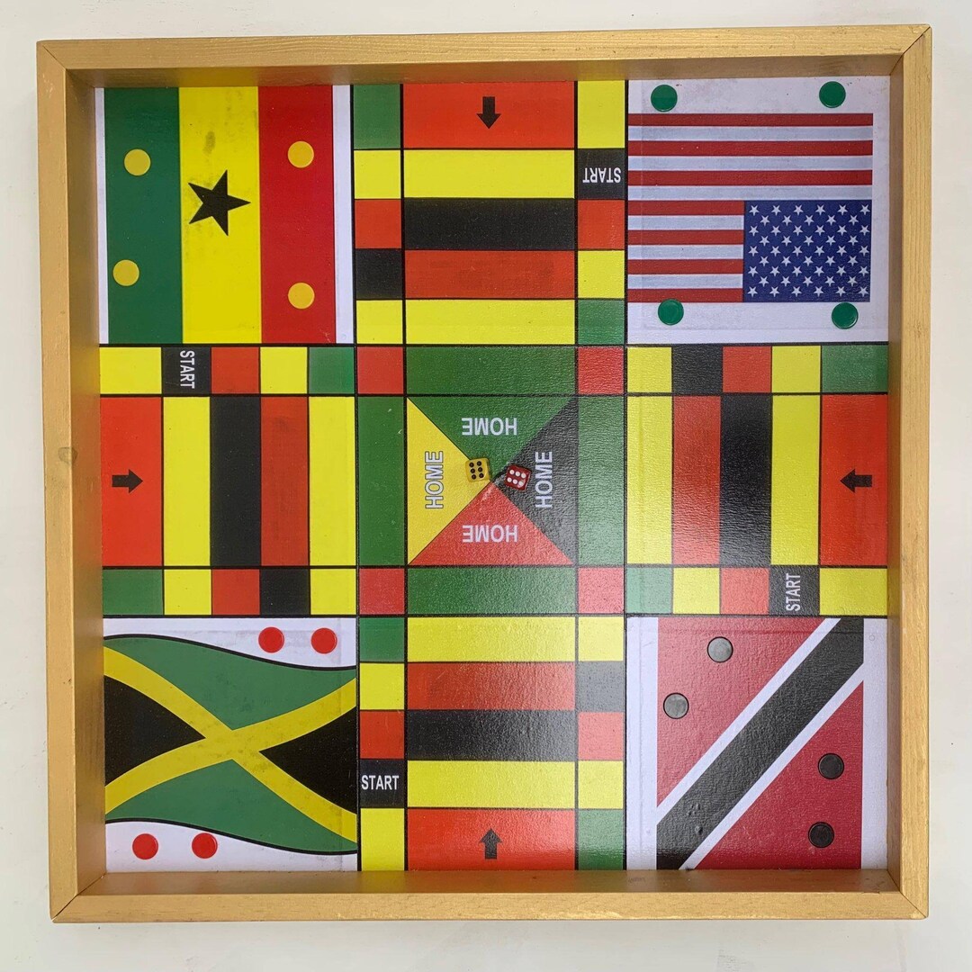 Flags Ludi Board With Dice and Pieces - Etsy