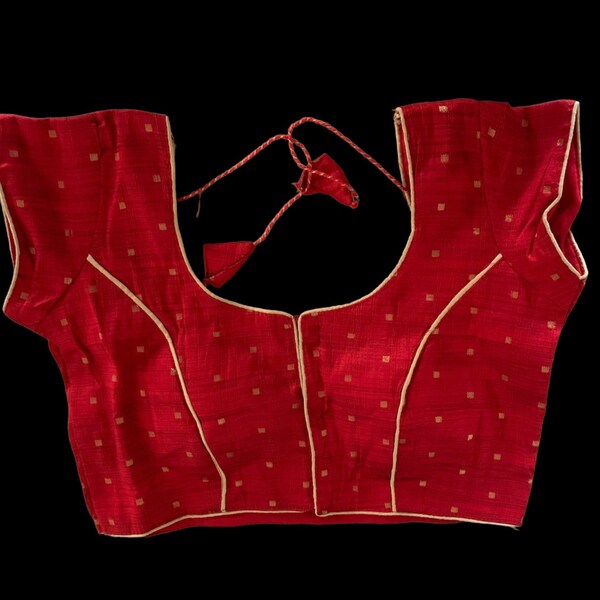 Red Silk Blouse - Etsy