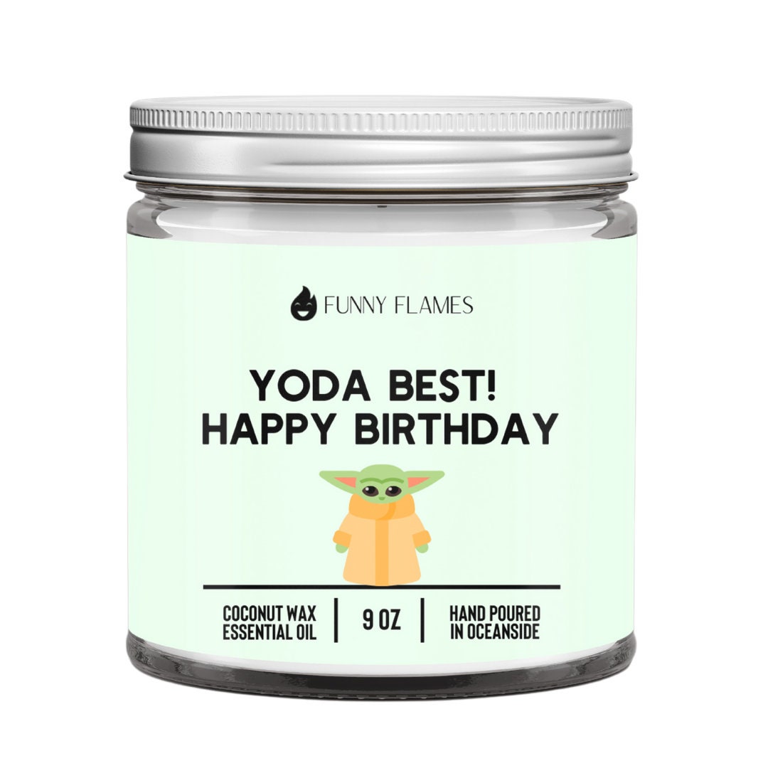 Yoda Best, Happy Birthday Funny Birthday Candle, Birthday Cake Scented ...