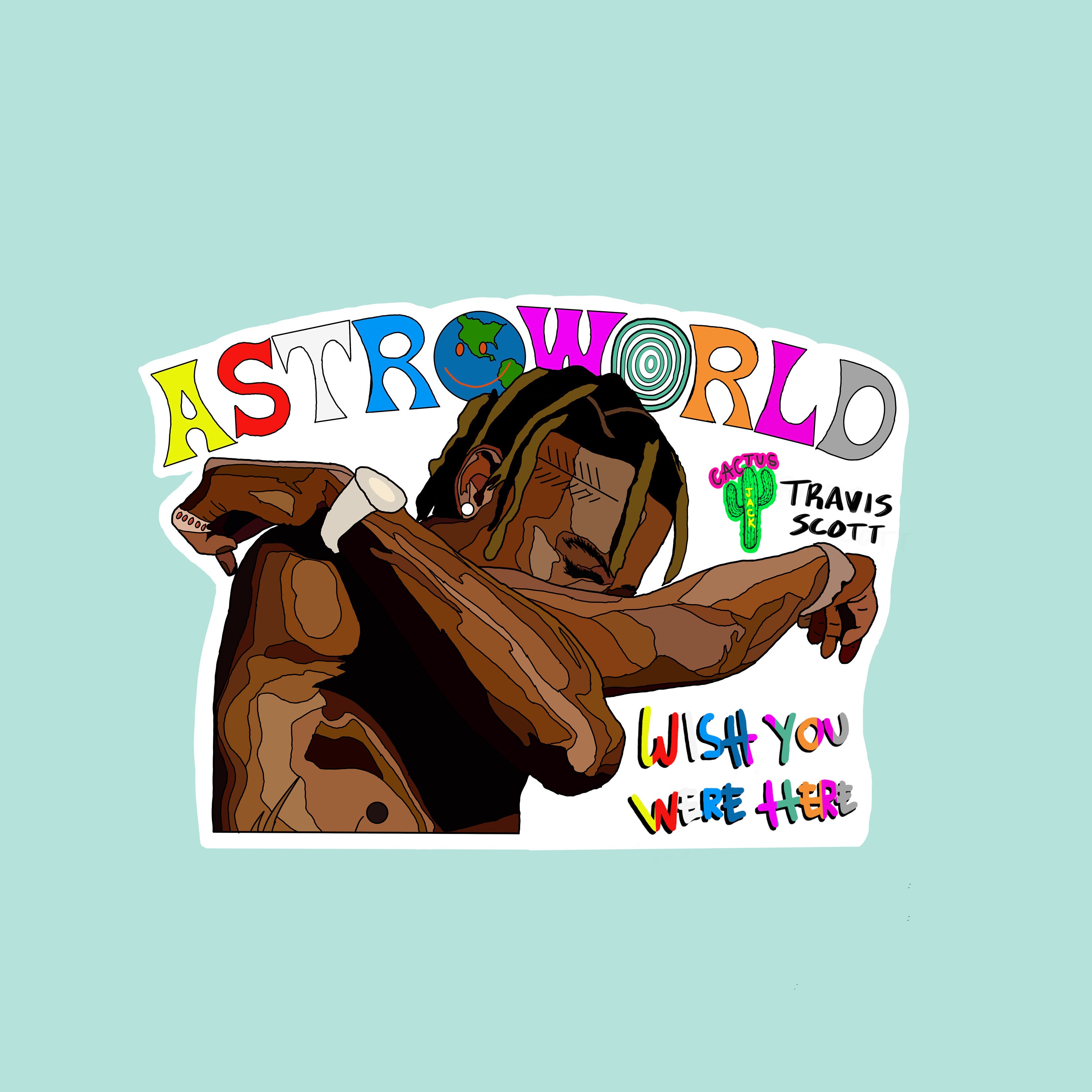 Astroworld Travis Scott Sticker | Etsy