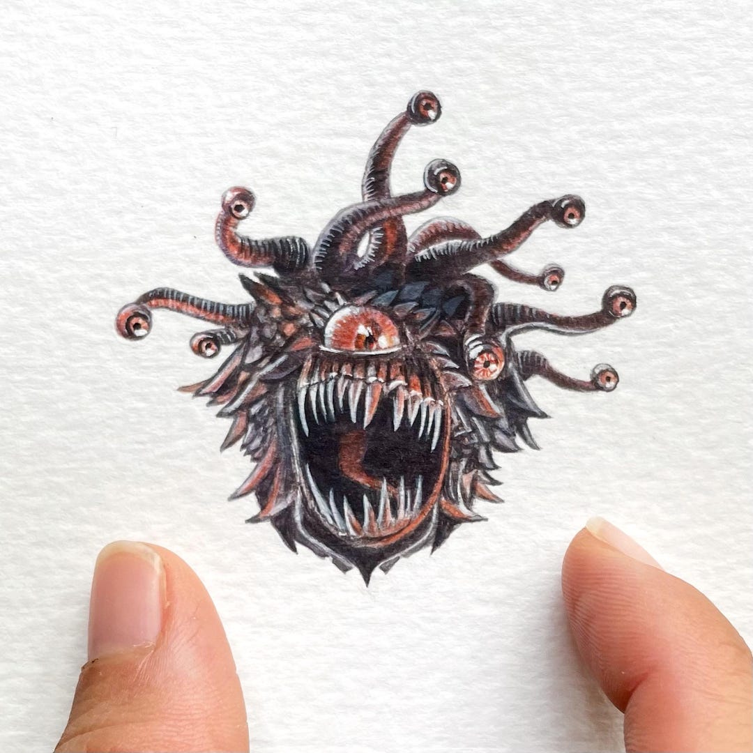 Beholder, D&D, Miniature Painting, Tiny Art - Etsy