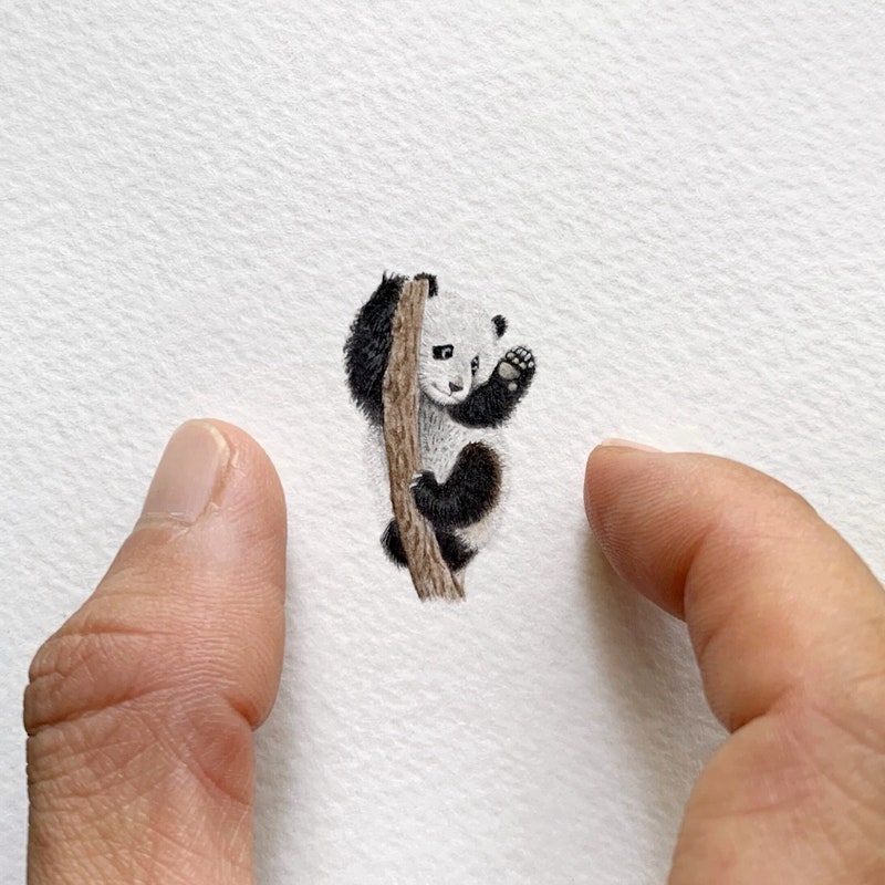 Panda Painting - Etsy