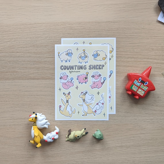 Pokemon Mareep Sticker Sheet for Journals and Gifts. Flaaffy - Etsy