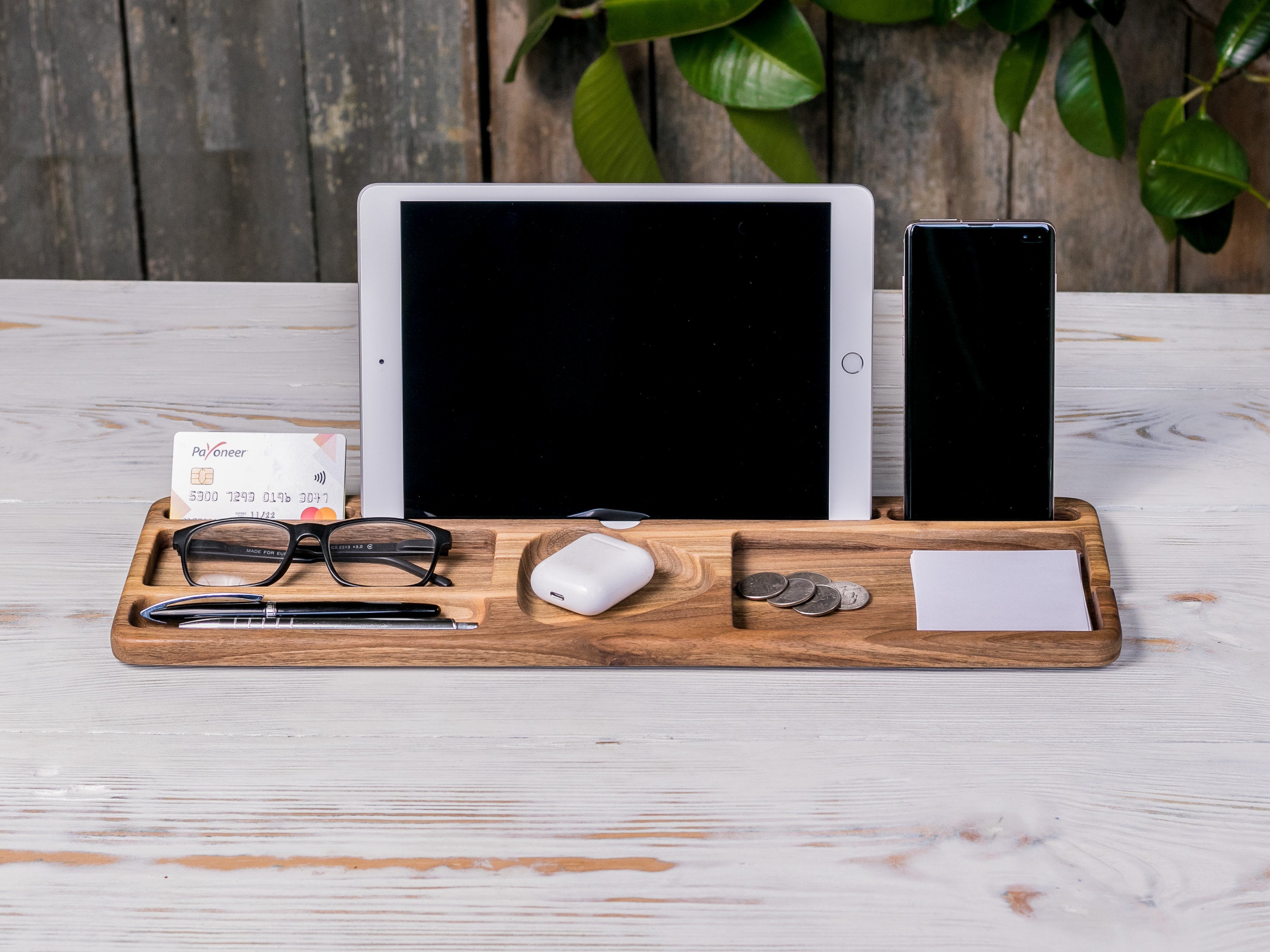 Wood Desktop Organizer Stand