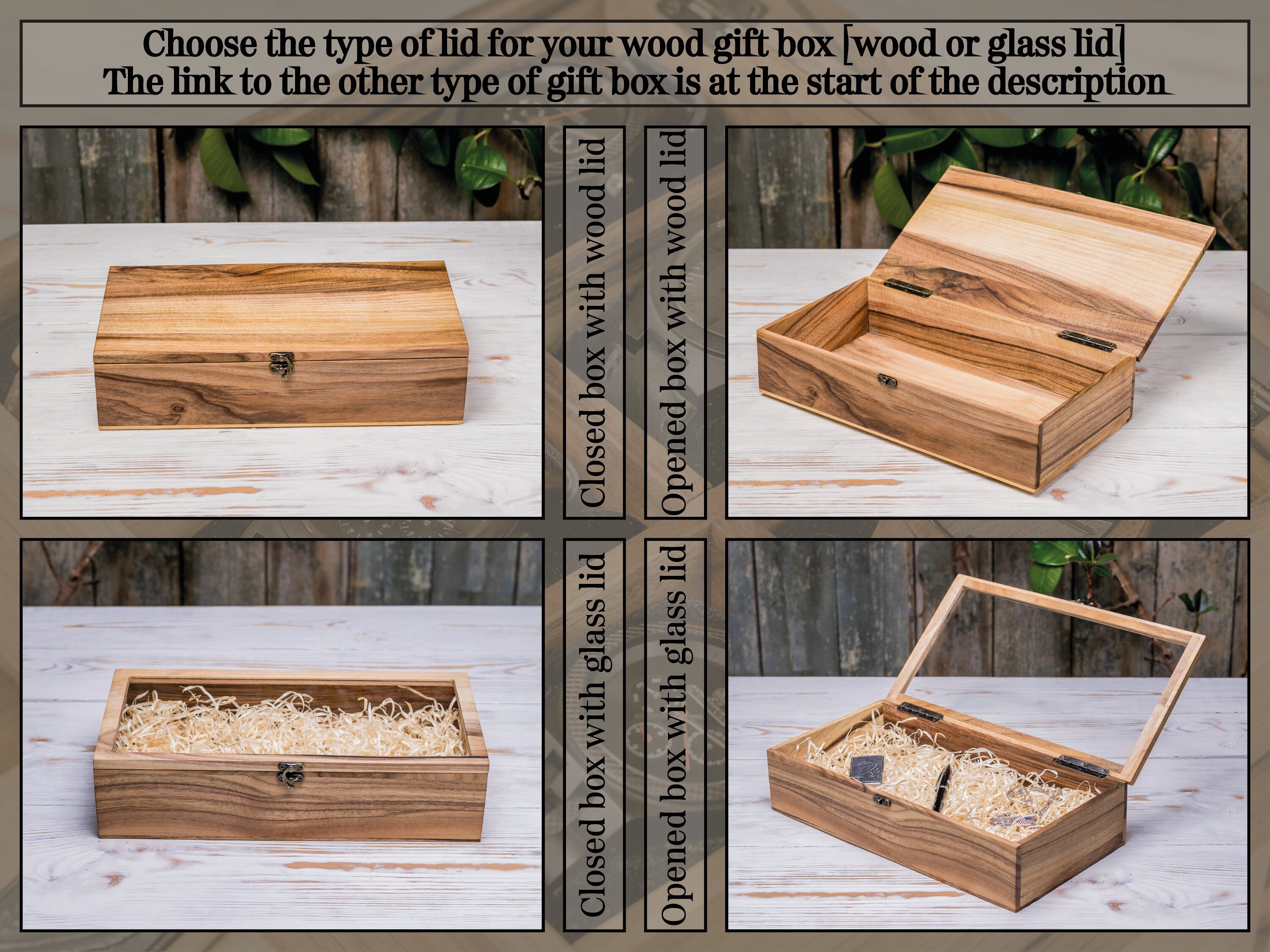 Personalized Walnut Wooden Gift Box for Presents Box for Gifts With ...