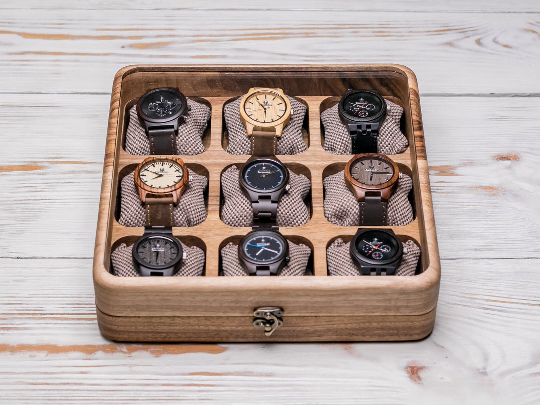 Custom Watch Boxes for Men Wood Watch Holder Wooden Watch Box Watch ...