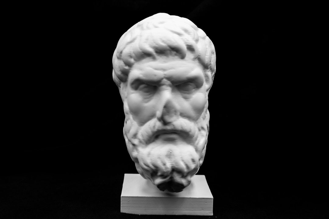Epicurus Bust | Founder of Epicureanism | Size Option | - Etsy Australia