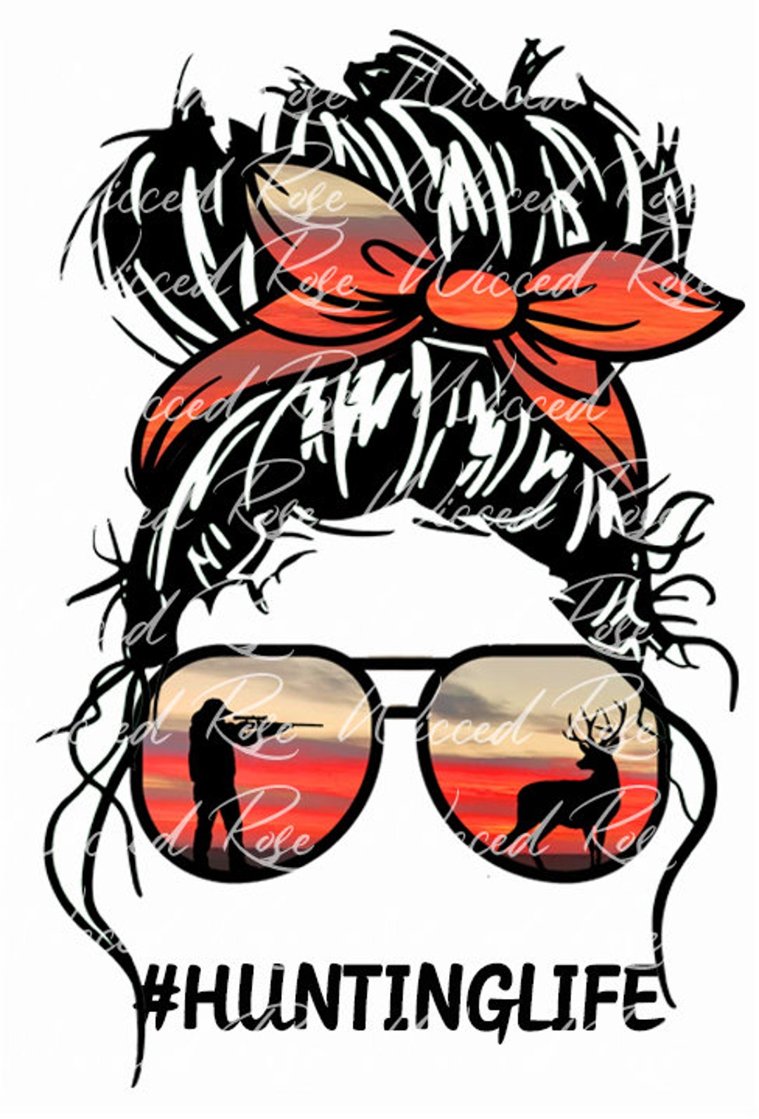 Hunting Life Messy Bun ~ Rifle - Etsy