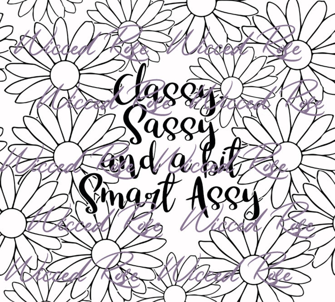 Classy Daisy Outline Tumbler Wrap - Etsy