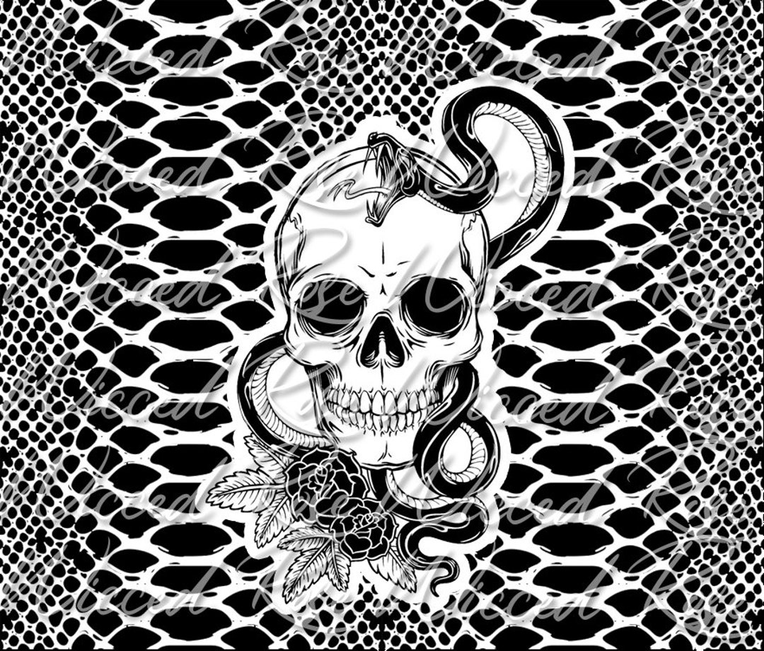 Skull and Snake Skin SVG - Etsy