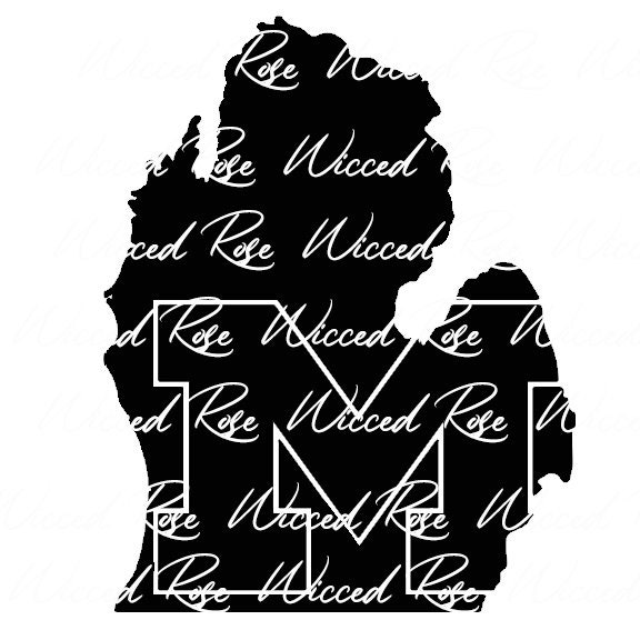 Michigan M SVG - Etsy