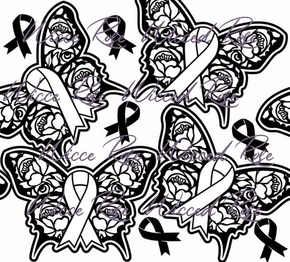 Butterfly Awareness Ribbon Burst Tumbler Wrap - Etsy