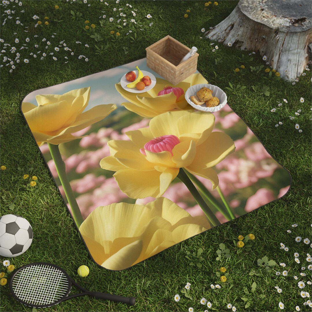Flower Field Picnic Blanket - Etsy