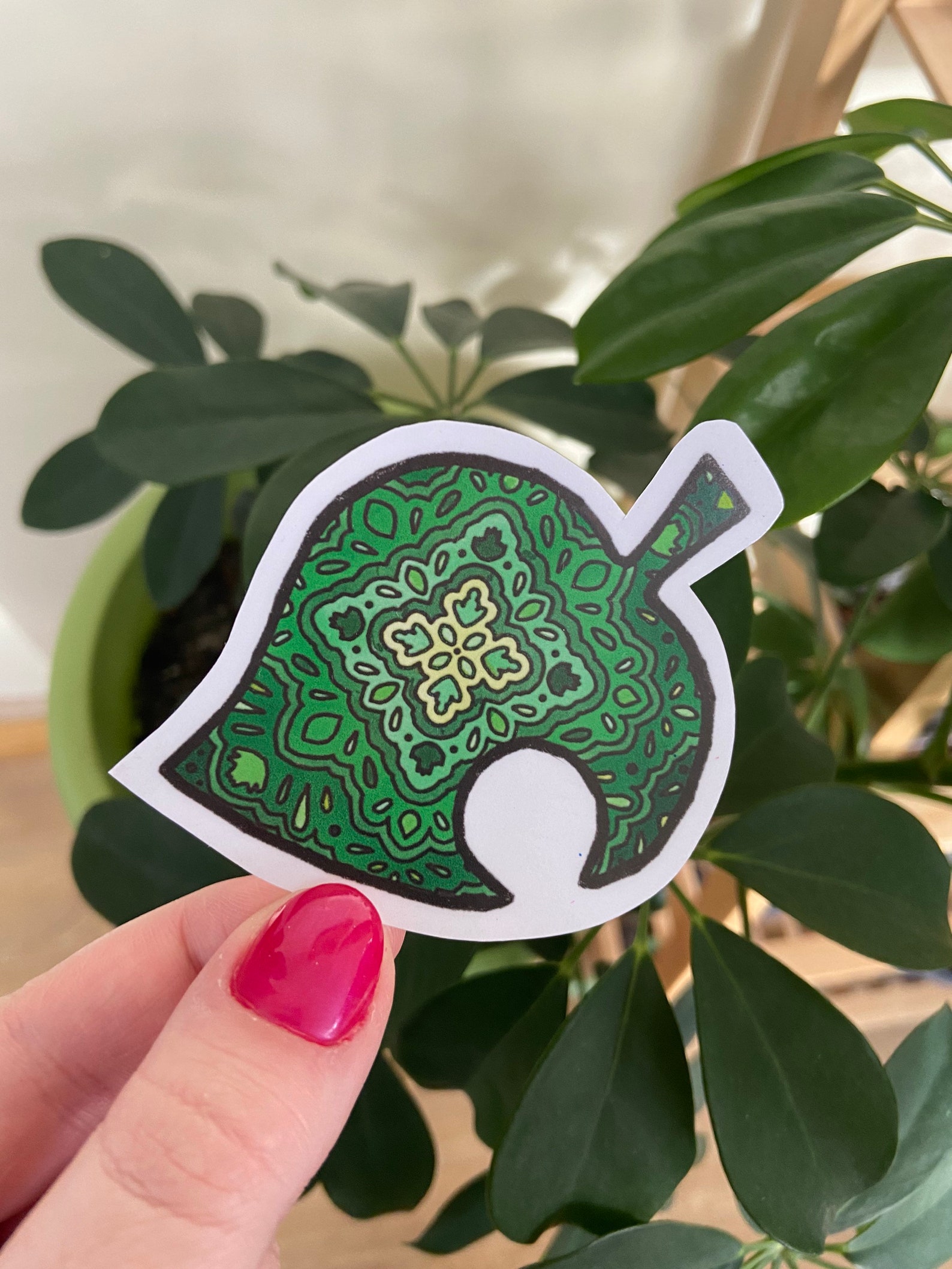 Animal Crossing Leaf Transparent Sticker - Etsy