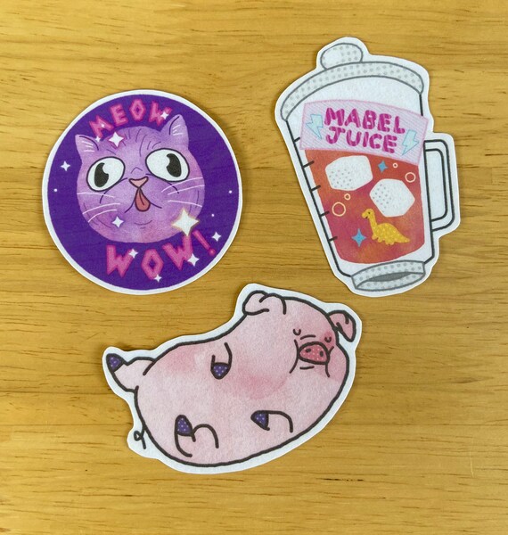 Gravity Falls Stickers Meow Wow Mabel Sweater Waddles the - Etsy UK