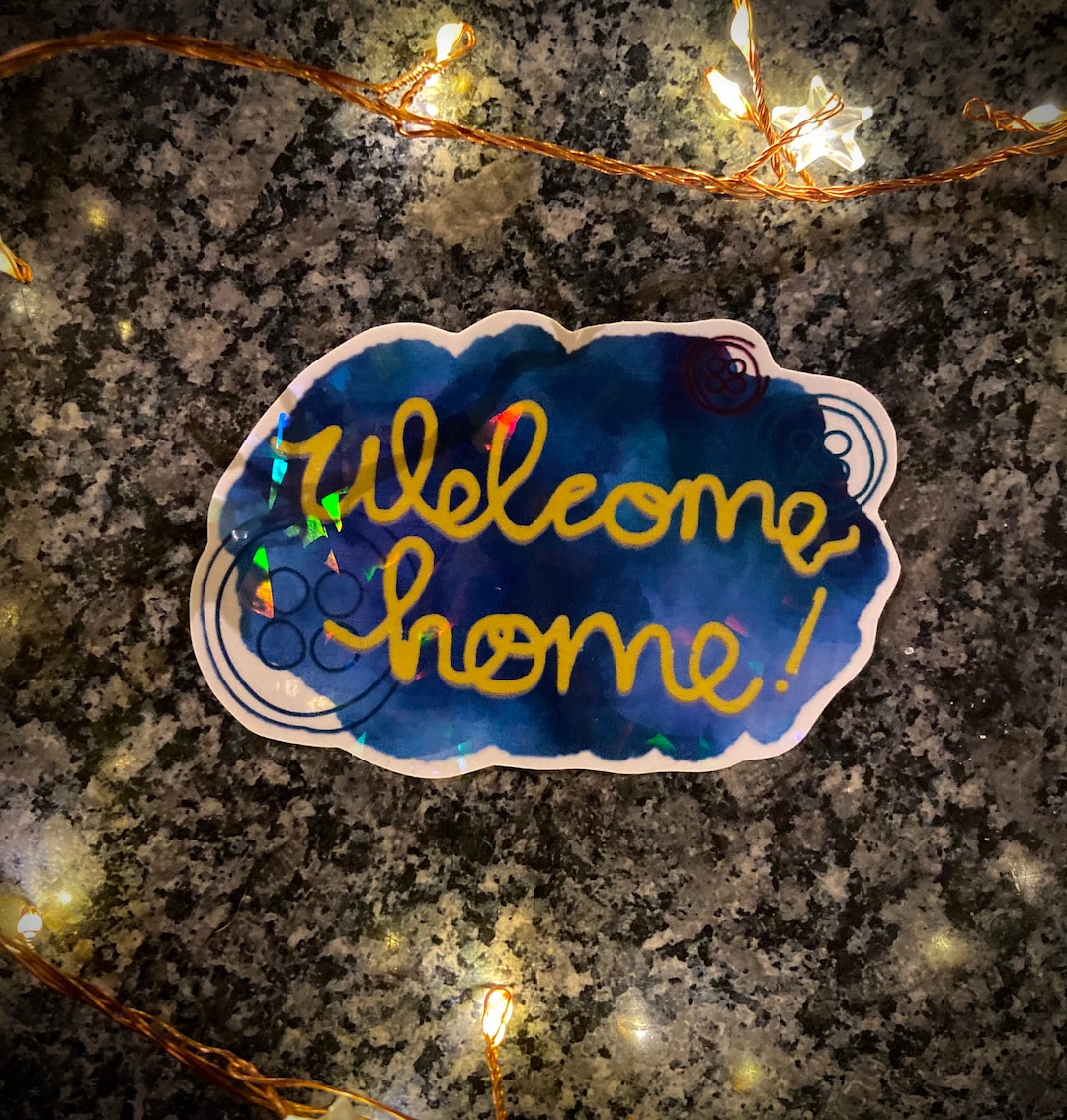 Coraline Welcome Home Button Holographic Sticker - Etsy UK