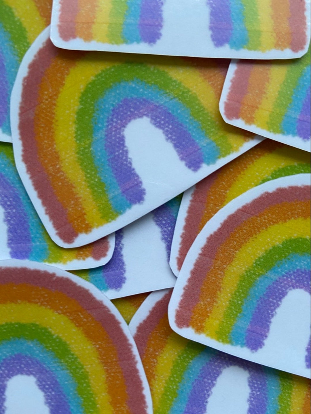 Transparent Rainbow Glossy Sticker - Etsy
