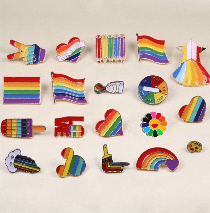 LGBTQ Enamel Pins Pride Pins LOVE Pins Rainbow Ice - Etsy