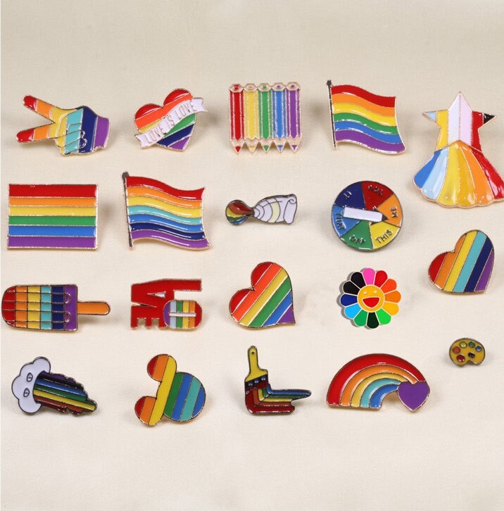 LGBTQ Enamel Pins Pride Pins LOVE Pins Rainbow Pins - Etsy