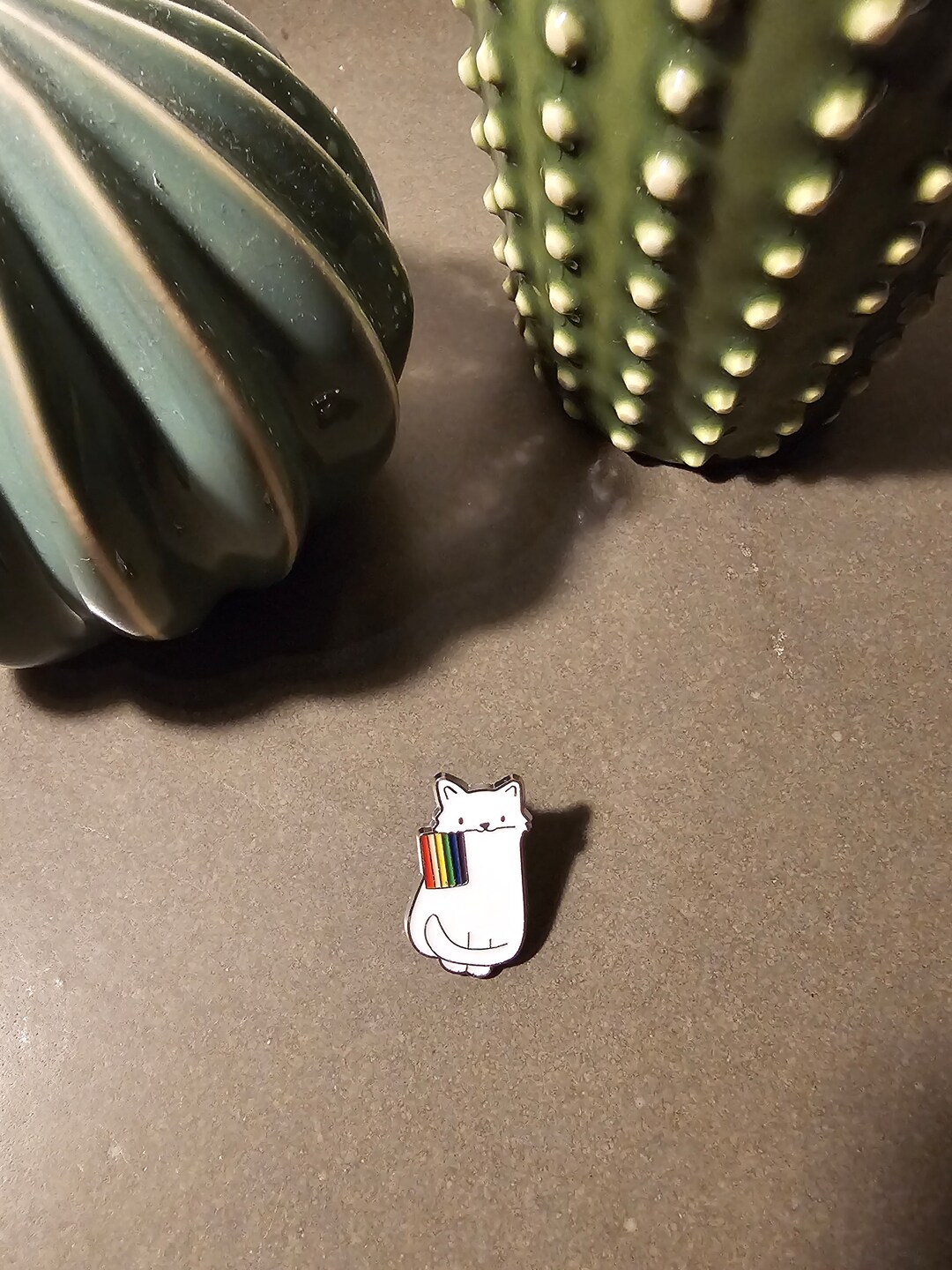 Rainbow Animal Pins White Cat Pins LGBTQ Enamel Pins Pride Pins LOVE ...