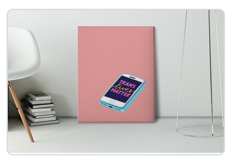 Trans Life Matter Print LGBTQ Art Print Rainbow Art Print - Etsy