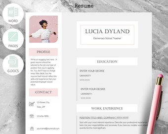 Chic and Design CV Resume Template CV Template Modern - Etsy