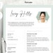 Green CV Resume Template for MS Word and MAC Pages Cv Template With ...