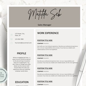 Chic and Design CV Resume Template CV Template Modern (Instant Download ...
