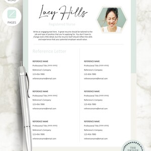 Green CV Resume Template for MS Word and MAC Pages Cv Template With ...
